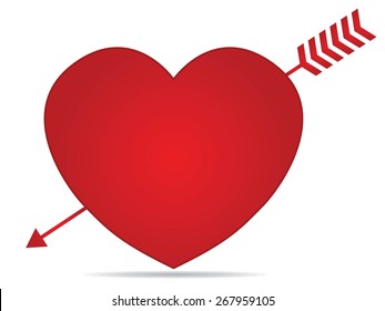 Heart Impaled By Arrow: vector de stock (libre de regalías) 267959099 ...