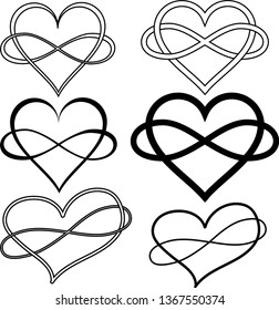 Heart Infinity Sign Stock Vector (Royalty Free) 1367550374