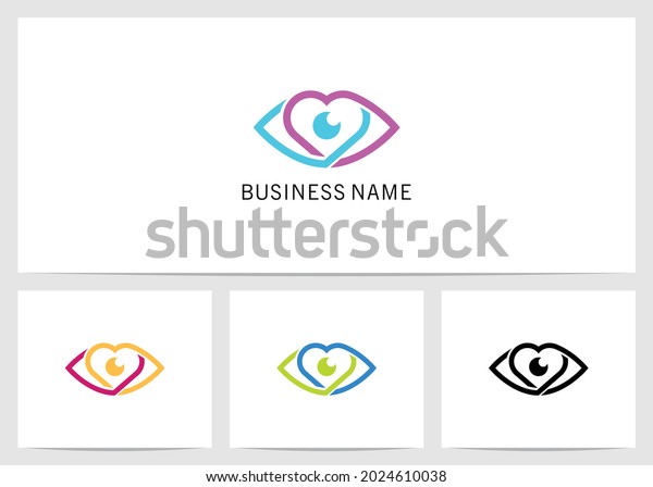 Heart Inside Eye Logo Design Stock Vector (Royalty Free) 2024610038 ...