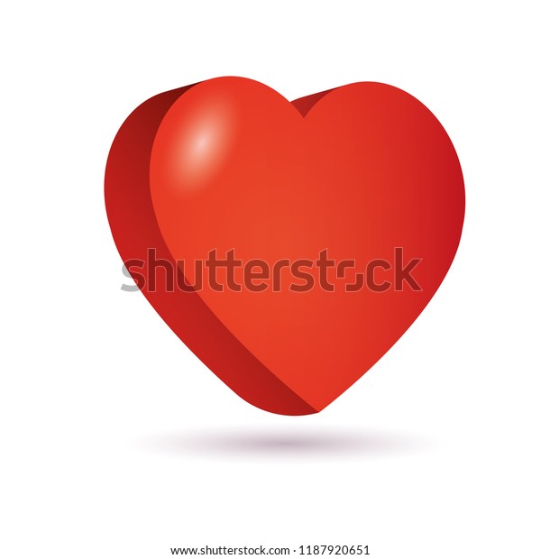 Heart Isometric 3d Icon Vector Illustration Stock Vector (Royalty Free ...