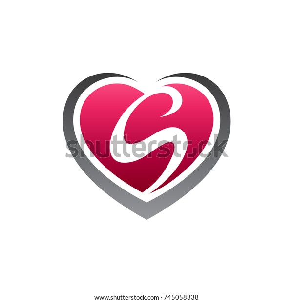 Heart Letter S Initial Logo Template Stock Vector (Royalty Free ...