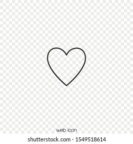 Heart Linear Style Web Site Icon Stock Vector (Royalty Free) 1549518614 ...