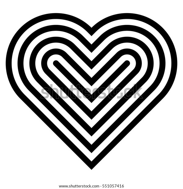 Heart Logo Black Vector Illustration Stock Vector (Royalty Free ...
