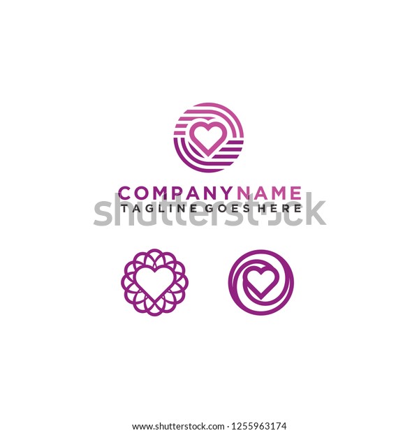 Heart Logo Design Inspiration Stock Vector (Royalty Free) 1255963174 ...