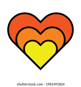 Heart Logo Design Vector Template Colorful Stock Vector (Royalty Free ...