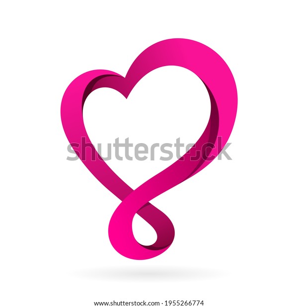 Heart Logo Forming Infinity Symbol Stock Vector (Royalty Free ...