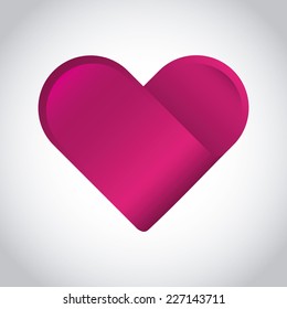 Heart Love Graphic Design Vector Illustration Stock Vector (Royalty ...