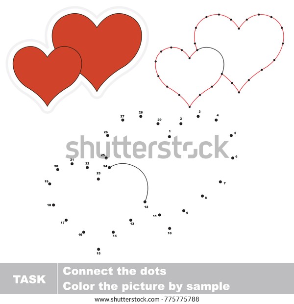 Heart Love Shape Dot Dot Educational Stock Vector (Royalty Free) 775775788