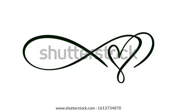 Heart Love Sign Logo Infinity Romantic Stock Vector (Royalty Free ...