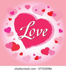 Heart Love Word Vector Stock Vector (Royalty Free) 377543986 | Shutterstock