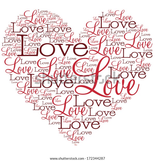 Heart Made Words Vector Format Stock Vector (Royalty Free) 172344287 ...