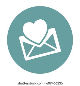 Heart Mail Envelope Icon Stock Vector (Royalty Free) 614312978