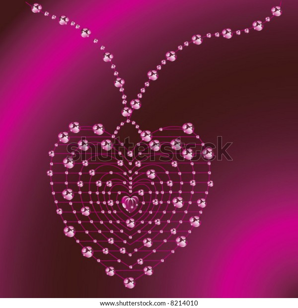 Heart Necklace Vector Stock Vector (Royalty Free) 8214010 | Shutterstock