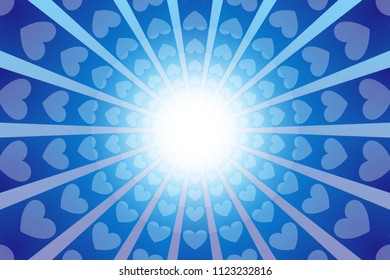 Heart Pattern Radiation Concentration Line Cartoon Stock Vector ...