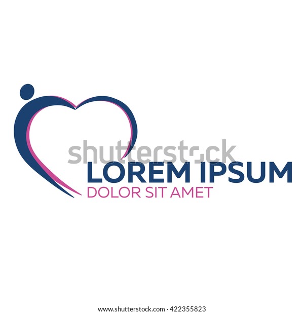 Heart People Logo Vector Logotype Stock Vector (Royalty Free) 422355823 ...
