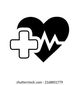 Heart Plus Line Icon Linear Style Stock Vector (Royalty Free ...
