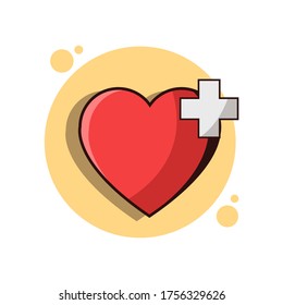 Heart Plus Vector Icon Medical Stock Vector (Royalty Free) 1756329626 ...