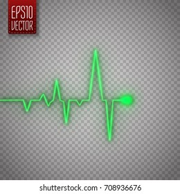 Heart Pulse Graphic Isolated On Transparent Stock Vector (Royalty Free ...