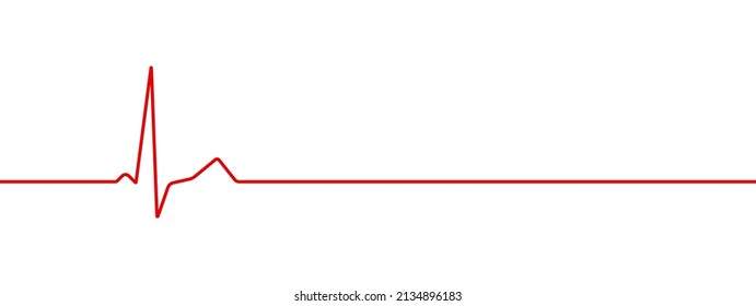 Heart Pulse One Line Cardiogram Sign Stock Vector (Royalty Free) 2134896183