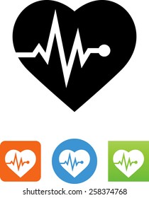 Heart Pulse Rate Icon Stock Vector (Royalty Free) 258374768 | Shutterstock