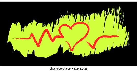 Heart Pulse Sketch Stock Vector (Royalty Free) 116431426 | Shutterstock