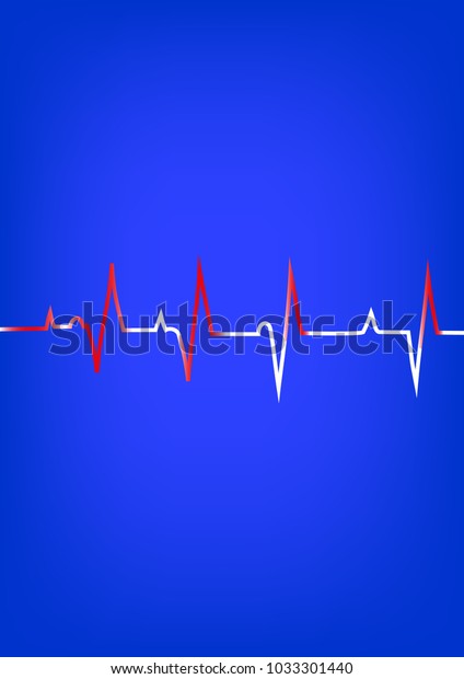 Heart Rate Graphic Vector Illustration Electrocardiogram Stock Vector ...