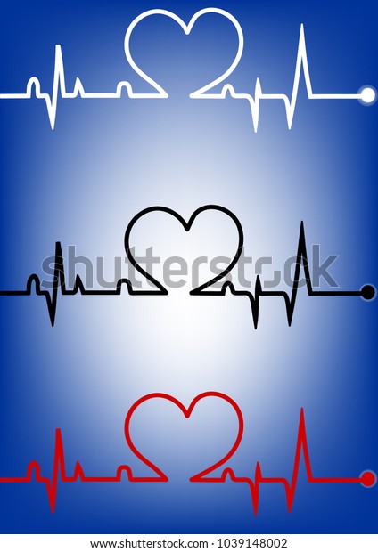 Heart Rate Graphic Vector Illustration Electrocardiogram Stock Vector ...