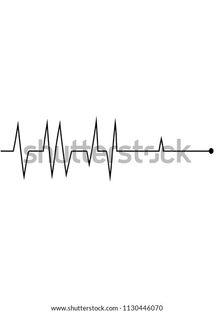 Heart Rate Graphic Vector Illustration Electrocardiogram Stock Vector ...