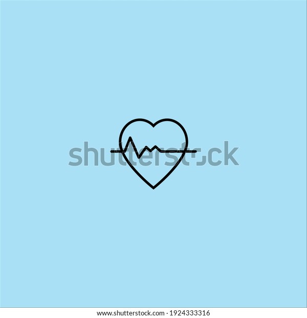 Heart Rate Icon Background Blue Stock Vector (Royalty Free) 1924333316 ...