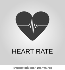 Heart Rate Icon Heart Rate Symbol Stock Vector (Royalty Free ...