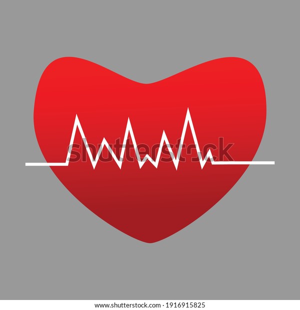 Heart Rate Icon Vector Graphic Heart Stock Vector (Royalty Free) 1916915825