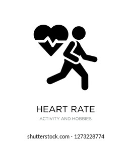 Heart Rate Icon Vector On White Stock Vector (Royalty Free) 1273228774 ...