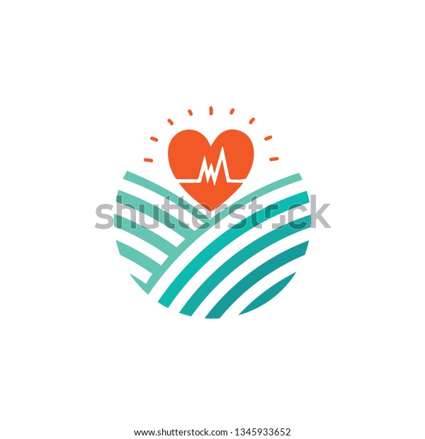 Heart Rate Logo Template Vector Stock Vector (Royalty Free) 1345933652 ...