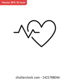 Heart Rate Heart Rate Symbol Vector Stock Vector (Royalty Free ...