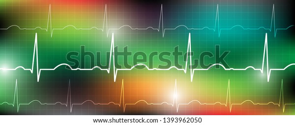 Heart Rhythm Ecg Abstract Background Vector Stock Vector (Royalty Free ...