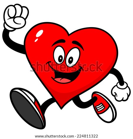Heart Running Stock Vector (Royalty Free) 224811322 - Shutterstock