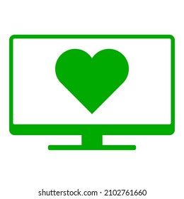 Heart Screen On White Stock Vector (Royalty Free) 2102761660 | Shutterstock