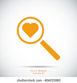 Heart Search Icon Stock Vector (Royalty Free) 406925083 | Shutterstock