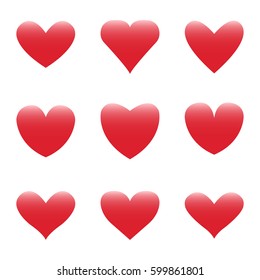 Heart Set Vector Illustration Stock Vector (Royalty Free) 599861801 ...
