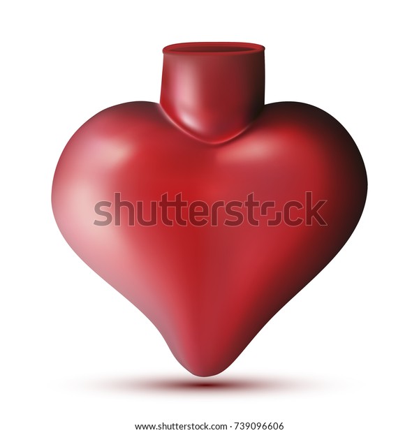Heart Shape Bottle On White Background Stock Vector (Royalty Free ...