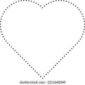 Heart Shape Dotted Symbol Icon Vector Stock Vector (Royalty Free ...
