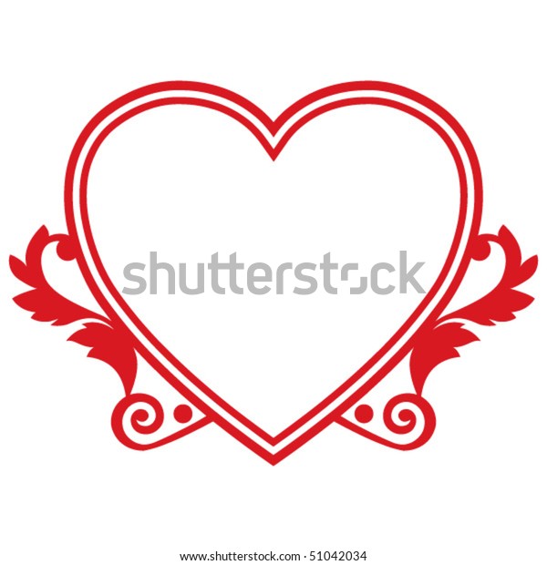 Heart Shape Frame Vector Image Stock Vector (Royalty Free) 51042034 ...