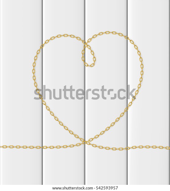 Heart Shape Gold Chainlove Concept Stock Vector (Royalty Free ...