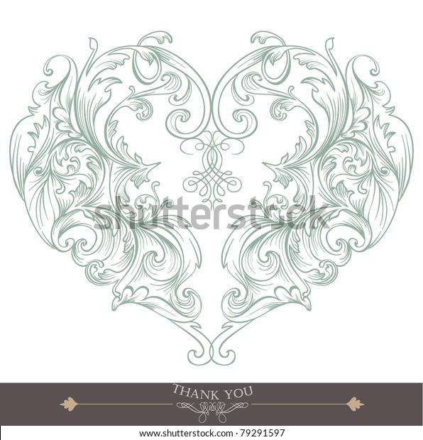 Heart Shape Greeting Card Stock Vector (Royalty Free) 79291597