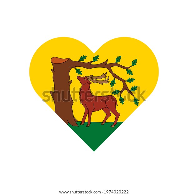 Heart Shape Icon Berkshire Flag Isolated Stock Vector (Royalty Free ...
