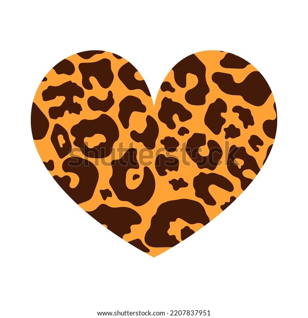Heart Shape Leopard Print Texture Abstract Stock Vector (Royalty Free ...