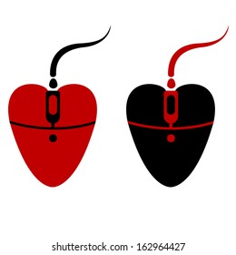 Heart Shape Mouse Silhouette Abstract Vector Stock Vector (Royalty Free ...