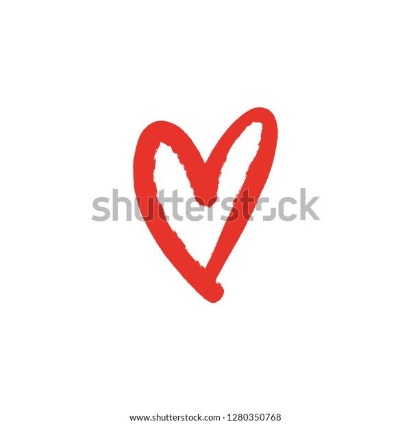 Heart Shape Oil Brush Paint Stroke Stock Vector (Royalty Free ...