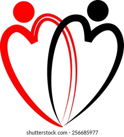 Heart Shape People Icon Stock Vector (Royalty Free) 256685995 ...