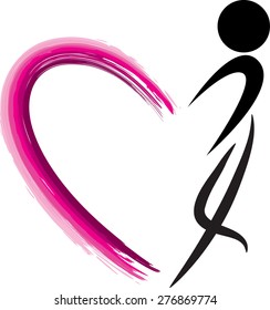 Heart Shape People Icon Stock Vector (Royalty Free) 276869774 ...